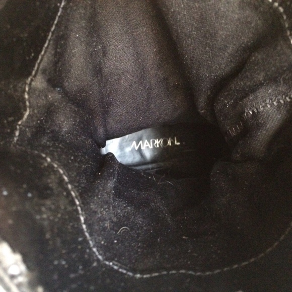 Markon | Shoes | Markon Womens 85m Black Leather Scrunch Boots | Poshmark